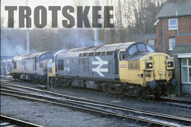 35MM SLIDE BR British Railways Diesel Loco Class 37 37116 Ipswich 1993 ...