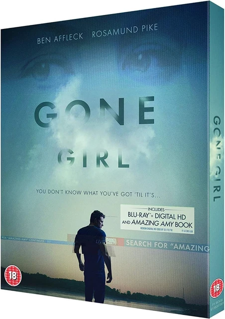 GONE GIRL BLU-RAY + Slipcase & Amazing Amy Book Brand New Sealed Free P ...