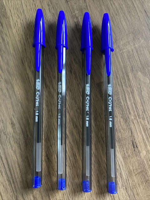 BIC CRISTAL 1.6MM BOLD / LARGE Blue Ballpoint Pens, BIC NO : 880656 ( 4 ...