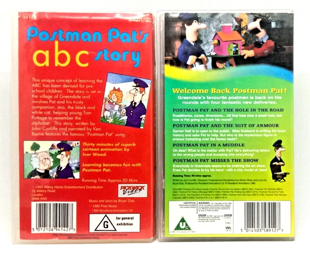 POSTMAN PAT X 2 VHS PAL abc Story 1990/And the hole in the road 1996 ...