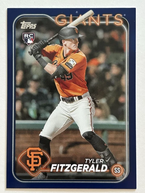 TYLER FITZGERALD 2024 Topps RC SP recrue feuille bleue parallèle #602 ...