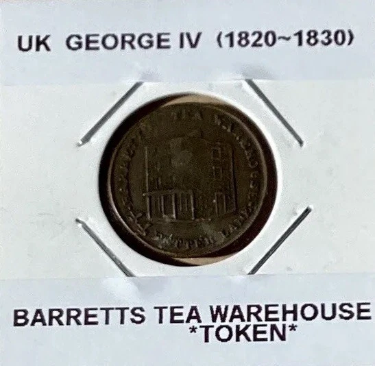 UK - 1 Farthing - (1820-1830) Barrett's Tea Warehouse Token $20.66 ...