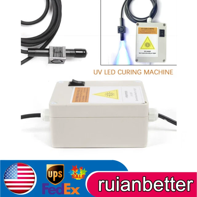 MÁQUINA DE CURADO 10W 365nm UV LED Lámparas Punto Circular Directo VENTILADOR Refrigeración EUR ...