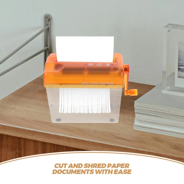 PORTABLE HANDHELD PAPER Shredder Mini Manual Shredder Document Cutter ...