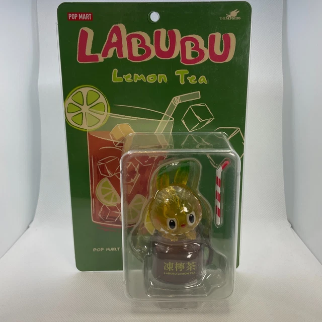 LABUBU LEMON TEA Figure Pop Mart x How2work The Monsters Brand New and ...