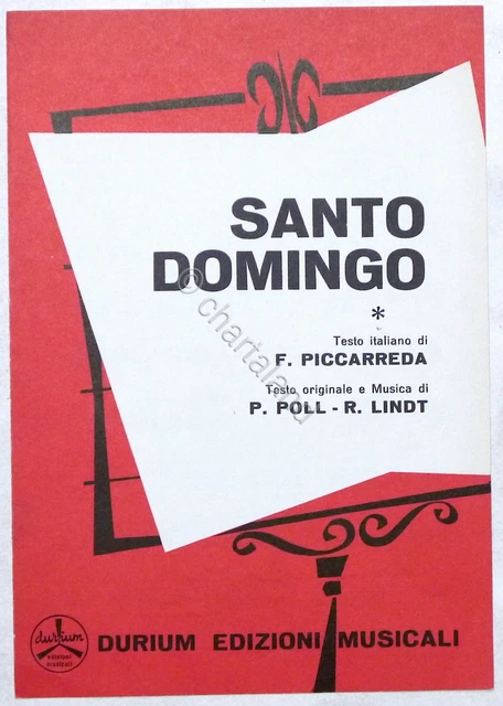 SPARTITI - SANTO Domingo - ed. 1968 EUR 9,99 - PicClick IT