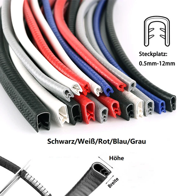 U-PROFIL KANTENSCHUTZ KANTENSCHUTZPROFIL Schwarz Keder Band Klemm ...