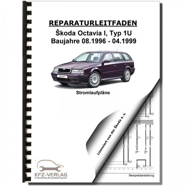 ŠKODA OCTAVIA I 1U (96-99) Circuit Diagram Schematic Wiring Electrical ...