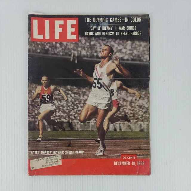 LIFE MAGAZINE DECEMBER 10, 1956; Bobby Morrow Olympics, Pearl Harbor ...