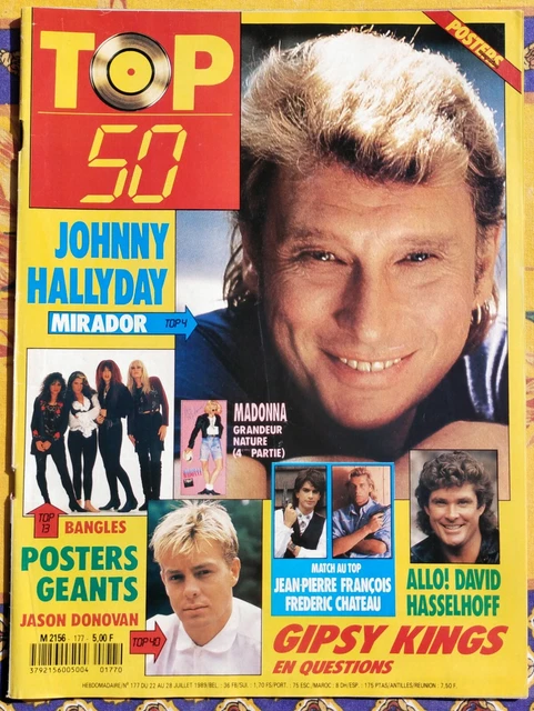 MAGAZINE TOP 50 177 Johnny Hallyday Madona Bananarama Poster Jason ...