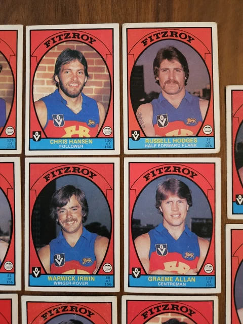 FITZROY LIONS 1978 Scanlens VFL / AFL Team Set Of Cards X 14 Cards ...