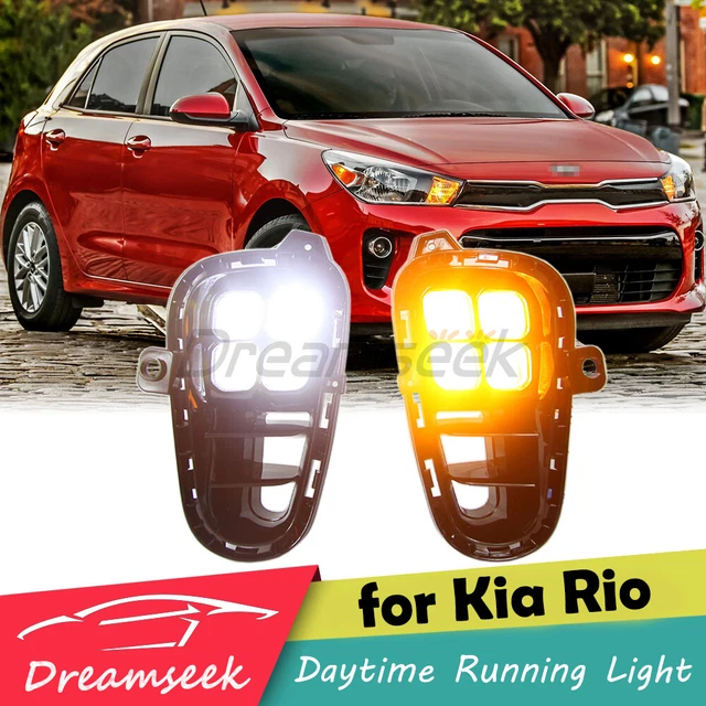 LED DRL FEUX de Jour Diurne pour Kia Rio 2018-2020 Feu de Brouillard ...