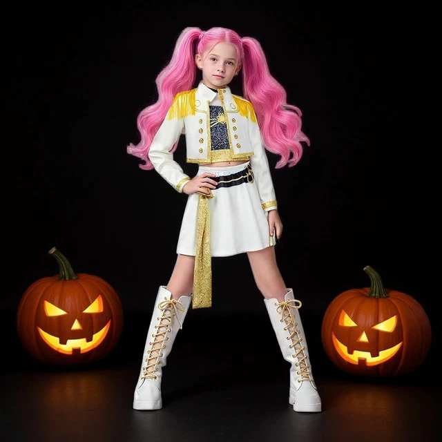 GIRLS RUMI MIRA Zoey Kpop Demon Hunters Dress Cosplay Costume Party Fancy Dress £15.82 - PicClick UK