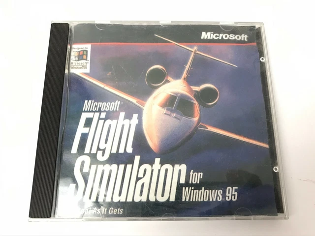 MICROSOFT FLIGHT SIMULATOR Windows 95 Vintage Pc Cd Rom Game No Manual ...