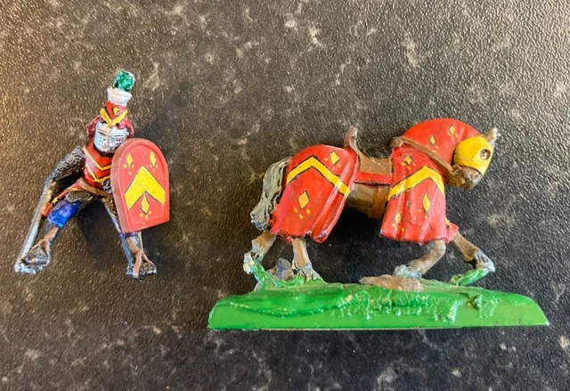 WARHAMMER FANTASY F7 BRETONNIAN FEUDAL MOUNTED KNIGHT Metal Citadel oop ...