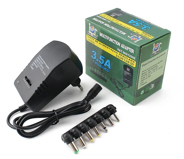 UNIVERSAL 3-12V ADJUSTABLE Voltage Adaptor Charger AC/DC Power Supply ...