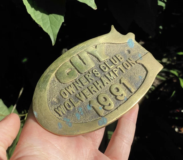 GUY MOTORS OWNERS Club Bus Lorry Truck Brass Badge Plaque Sign £129.00 ...