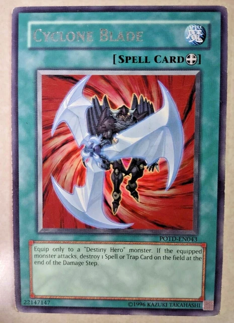 1996 YU-GI-OH &CYCLONE BLADE" [Spell Card] RARE Silver Title POTD-EN043 ...