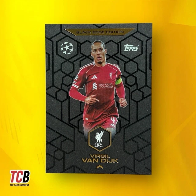 TOPPS MATCH ATTAX CL 2025-26 No. BE 1 Virgil Van Dijk Black Edge Limited Edition £11.89 ...