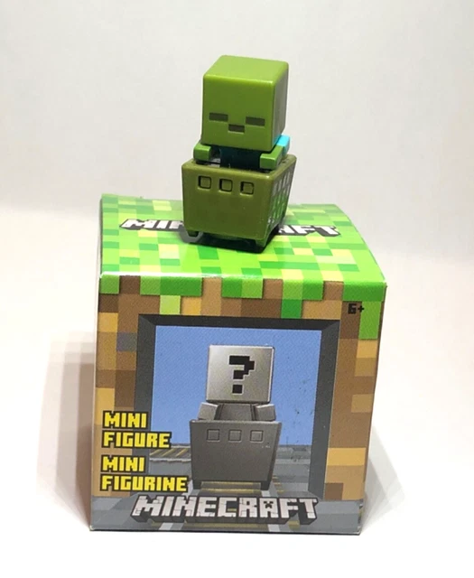 MINECRAFT MINI FIGURES SERIES 7 Rolling Minecart - ZOMBIE - Blind Box ...