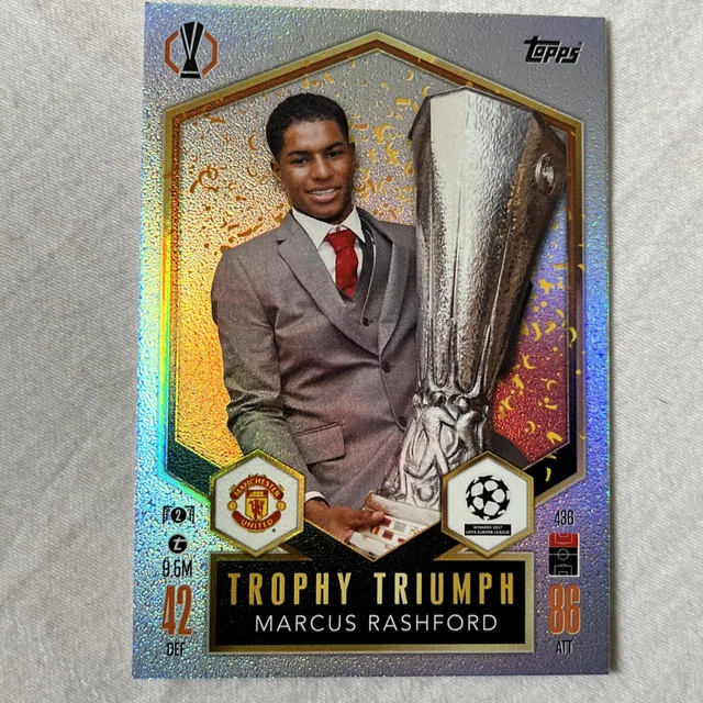 TROPHY TRIUMPH MARCUS Rashford Match Attax 2024/2025 Manchester 24/25 ...