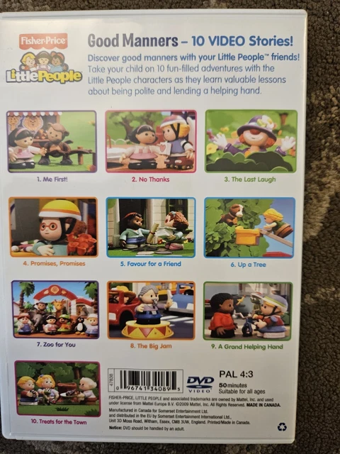 FISHER PRICE LITTLE People Good Manners Dvd 10 Stories £18.99 - PicClick UK