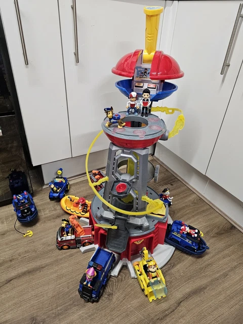 PAW PATROL MIGHTY Lookout Tower, Plus Pups & Vehicles £95.00 - PicClick UK