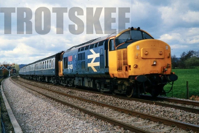 35MM SLIDE BR British Rail Diesel Loco Class 37 37429 Moreton 1988 ...