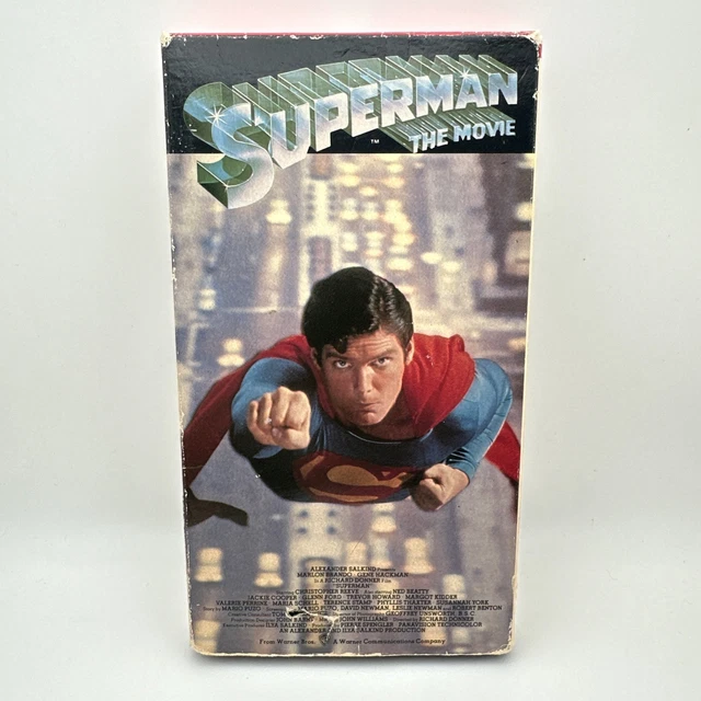 SUPERMAN THE MOVIE (VHS, 1978) Christopher Reeves Warner Bros. DC Rare ...