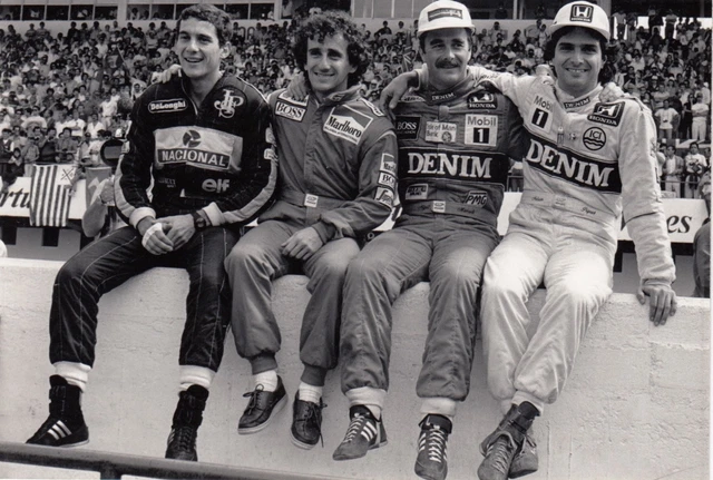 AYRTON SENNA ALAIN Prost Nigel Mansell Nelson Piquet 1986 Original ...