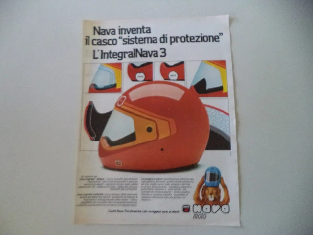 ADVERTISING PUBBLICITÀ 1981 CASCO HELMET INTEGRAL NAVA 3 EUR 3,80 ...