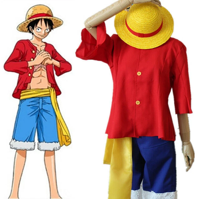 ONE PIECE MONKEY D. Luffy Costume Cosplay Uniform Halloween Anime EUR ...