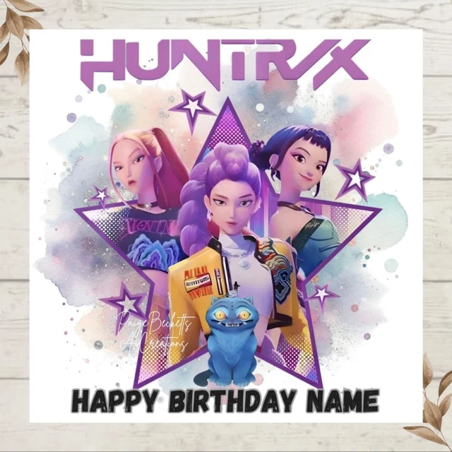 KPOP DEMON HUNTERS Personalised Birthday Card - huntr/ x rumi mira zoey ...