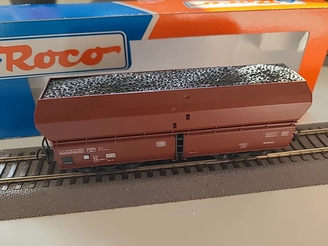 ROCO H0 DB Selbstentladewagen mit Kohle, DC, In OVP, 46240 EUR 19,69 - PicClick DE