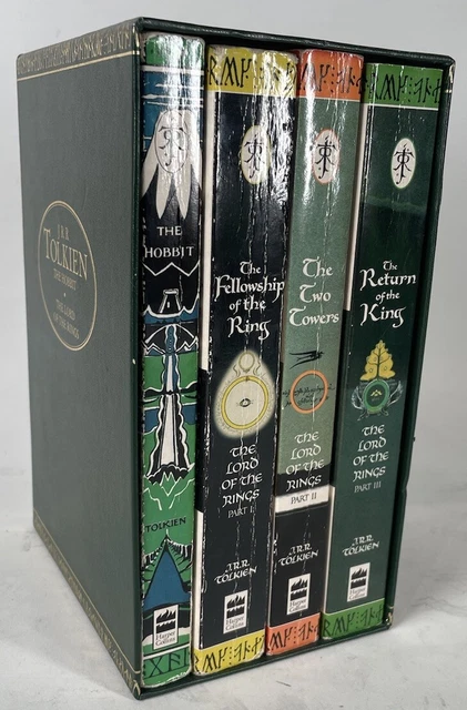 JRR TOLKIEN THE Hobbit and Lord Of The Rings Paperback Book Set Harper ...