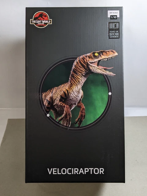 JURASSIC WORLD VÉLOCIRAPTOR Type Scale Statue 1/10 Iron Studio EUR 264 ...