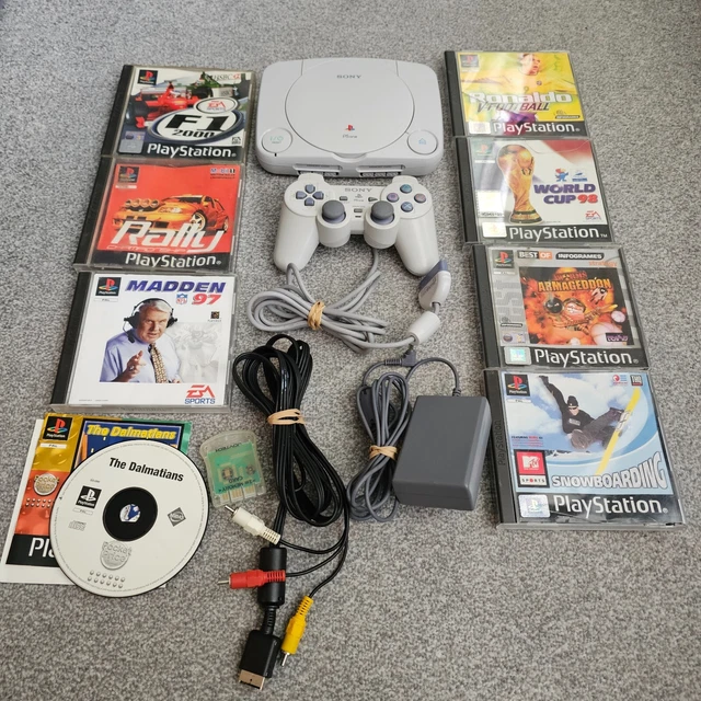 SONY PS1 SLIM / Playstation 1 PSONE Games Console - Full Set Up + Games ...