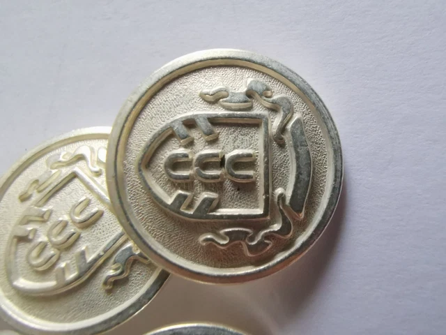 7 BOTTONI MASSICI In Ottone, Colore Argento Diametro 20mm con Gambo EUR ...