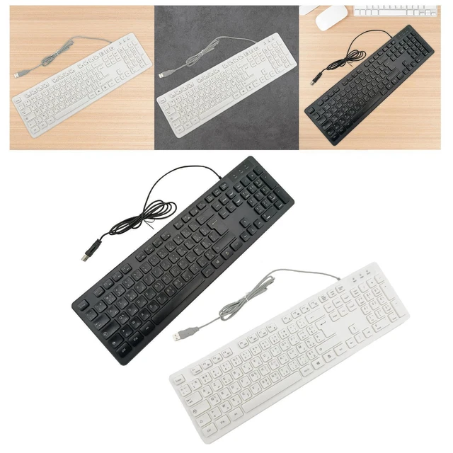 WIRED KEYBOARD MECHANICAL Keyboard USB Interface French Keyboard Gaming ...