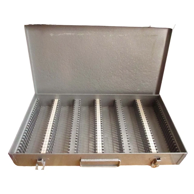 VINTAGE TOWER 35MM negative metal file slide storage box case 14½ x 7½ ...