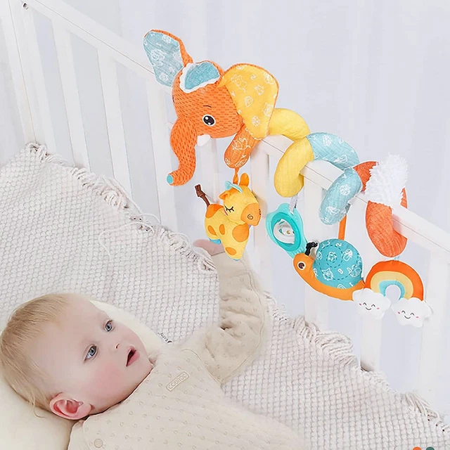 BABY CRIB COT Pram Hanging Rattle Spiral Stroller & Car Seat Pushchair ...
