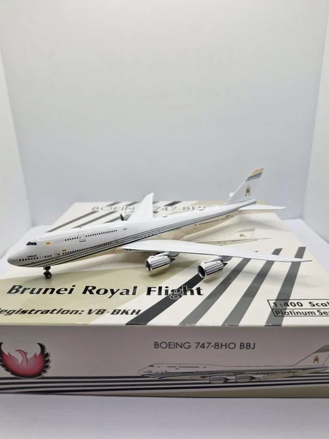 PHOENIX MODELS 1:400 Brunei Sultans Flight V8-BKH Boeing 747-8 Model ...