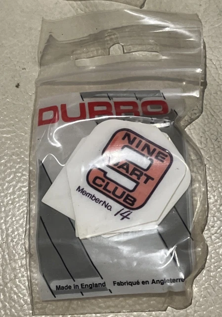 VERY RARE 1980’S Original Durro Nine Dart Club Member 14 standard dart ...