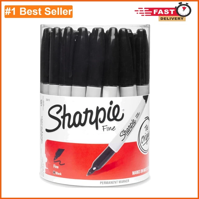 AMBIDEXTROUS FINE POINT Black Permanent Markers, 36-Pack - Effortless ...