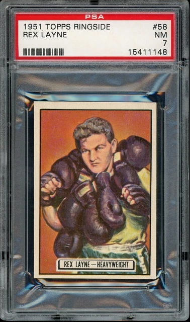 1951 TOPPS RINGSIDE Boxing #58 Rex Layne PSA 7 EUR 82,87 - PicClick FR