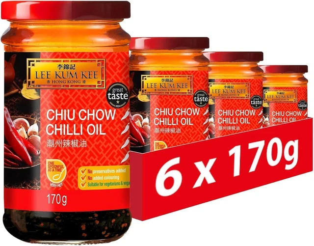 LEE KUM KEE Chiu Chow Chilli Oil Sauce, Vegan, 170 g (Pack of 6) £16.14 ...
