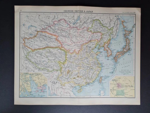 ANTIQUE (1912) MAP - Chinese Empire & Japan - Far East - John ...