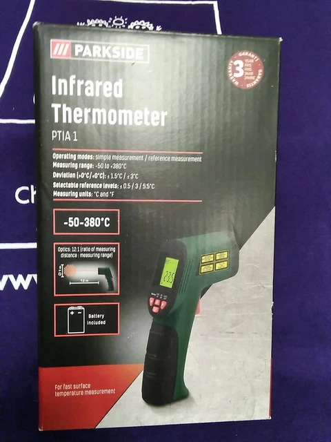 PARKSIDE INFRARED THERMOMETER Temperature Measurer Laser Assisted PTIA ...