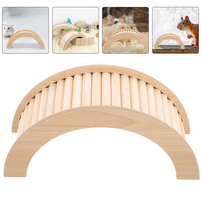 WOODEN HAMSTER BRIDGE Pet Ladder Arch Rabbit Toy £12.35 - PicClick UK
