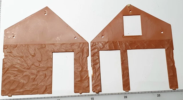 VINTAGE TIMPO WILD West Buildings Series Livery Stable Front & Rear ...